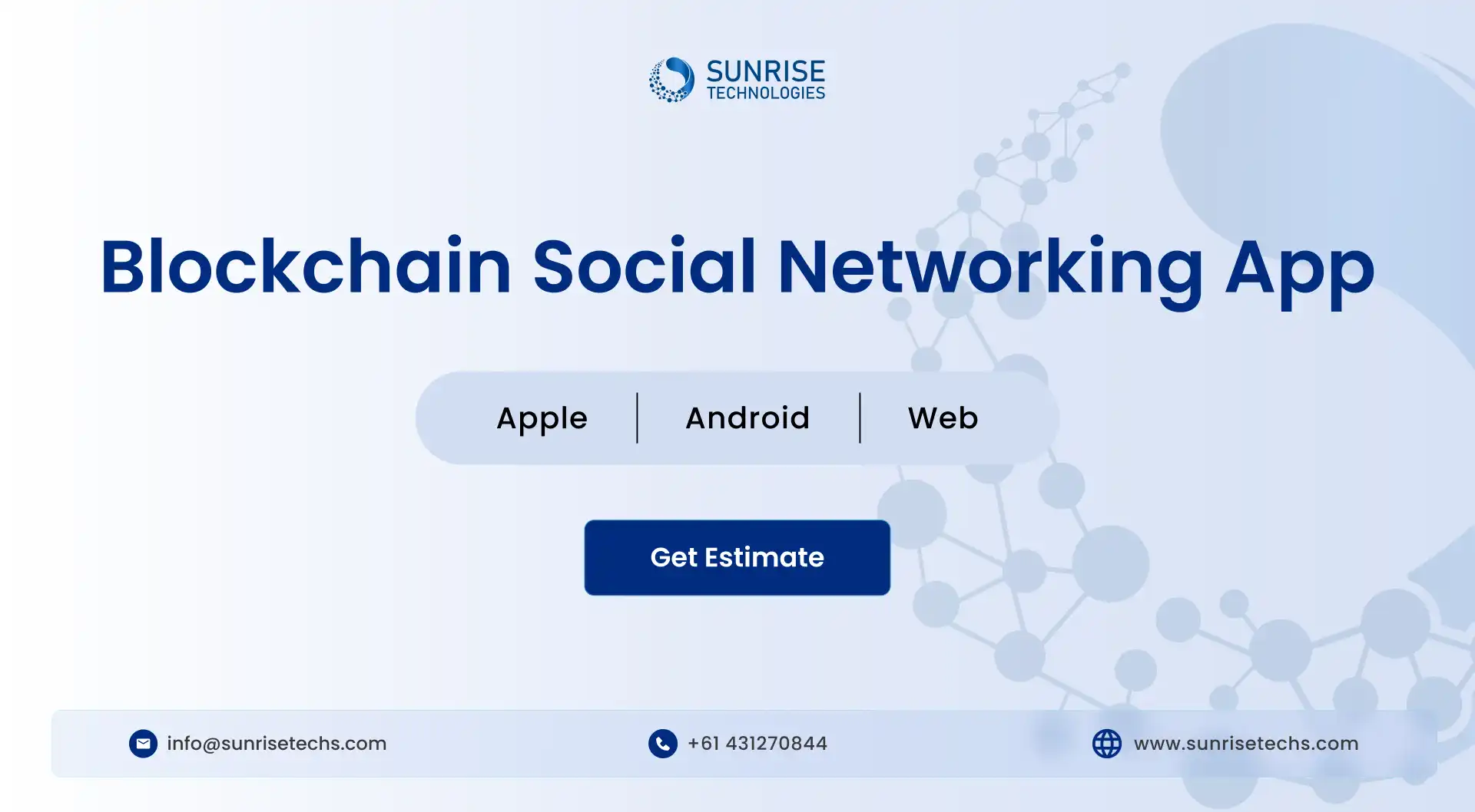 Social Networking Blockchain Mobile App | Sunrise technologies