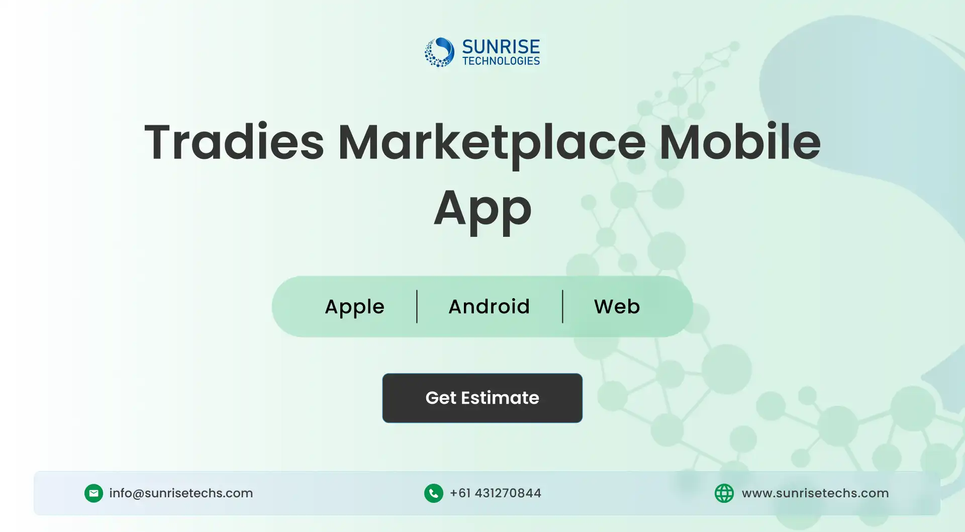 Tradies Marketplace Mobile App | Sunrise Technologies